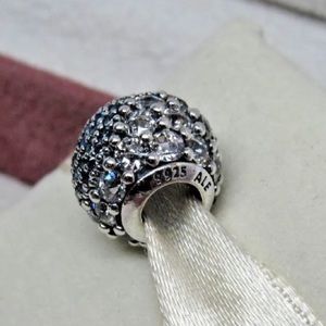 Pandora | Jewelry | Pandora Blue Enchanted Pave Charm | Poshmark